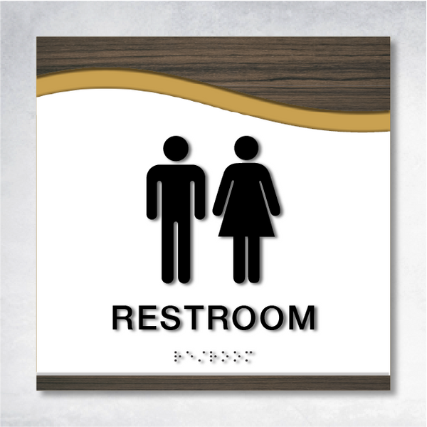 Pi Restroom Sign 9x9 | ADA Compliant | Braille Sign Wholesale